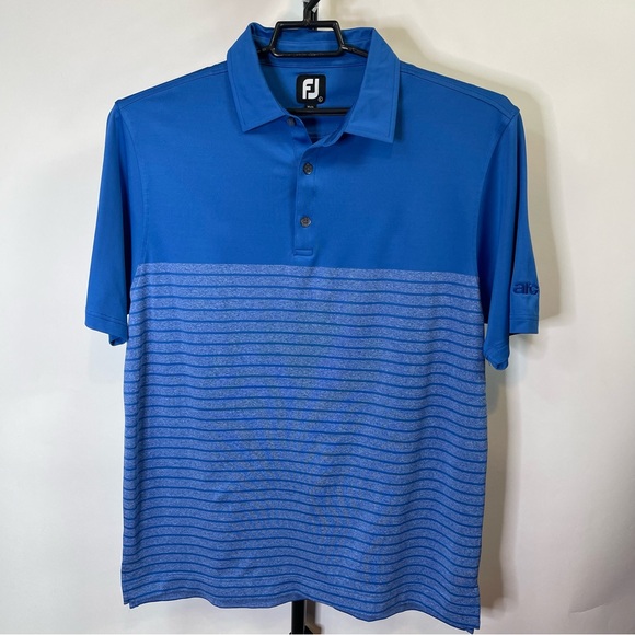 FootJoy | Shirts | Footjoy Fj Golf Blue Striped Short Sleeve Polo Shirt Size Large Mens | Poshmark